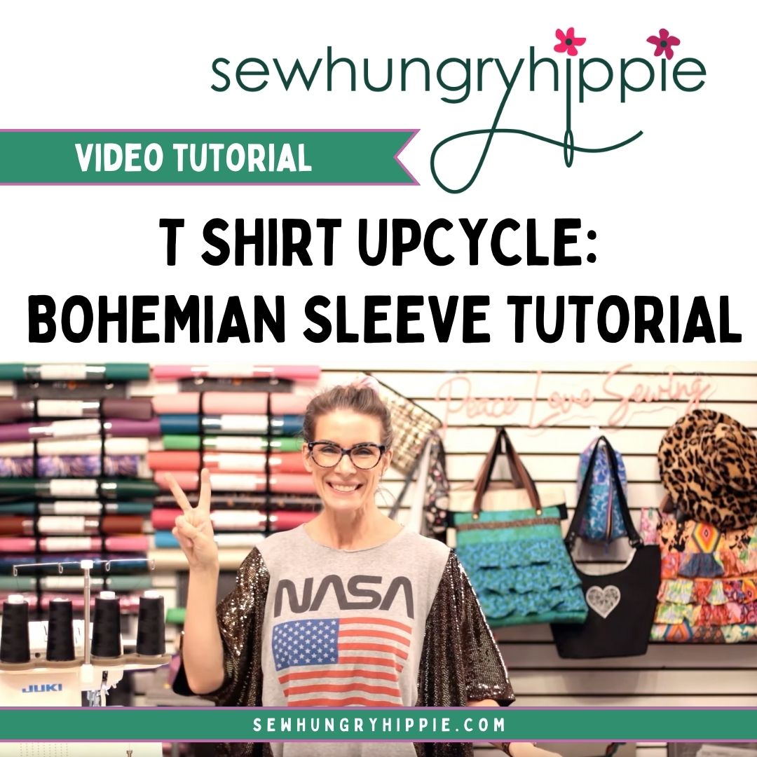T Shirt Upcycle: Bohemian Sleeve Tutorial | SewHungryhippie