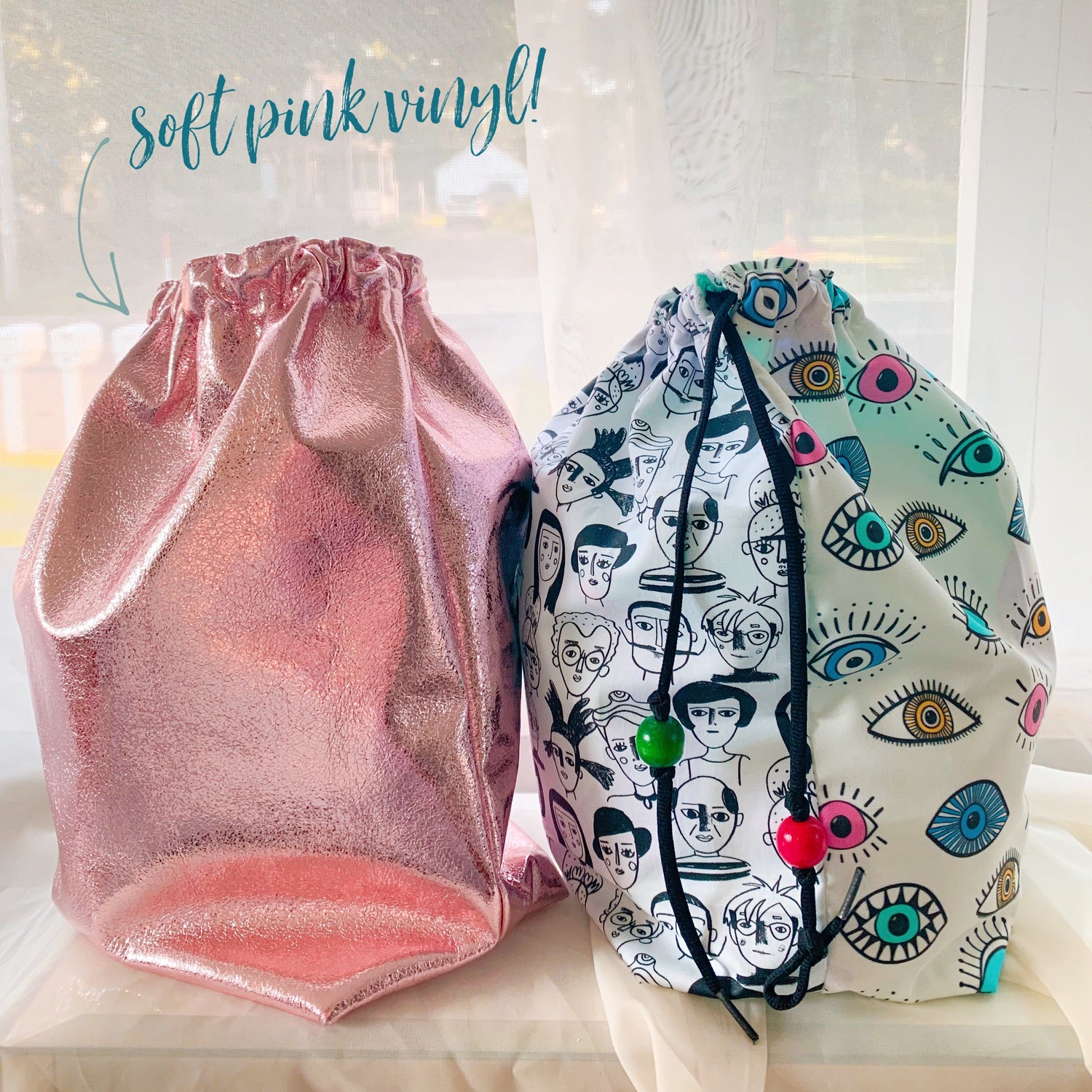 Soft Vinyl Drawstring Bags -make any size! | SewHungryhippie