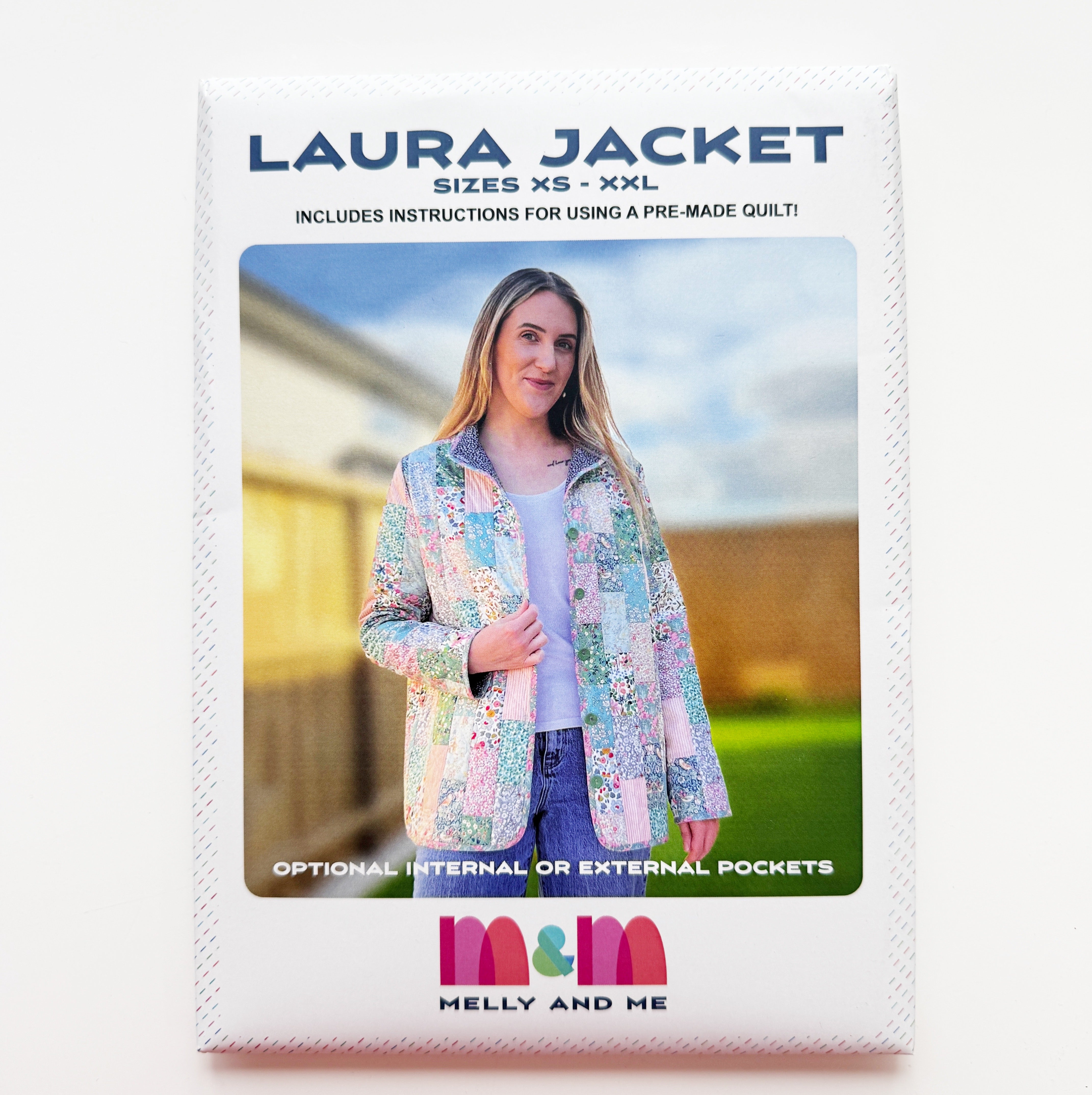 Laura Jacket Quilt Coat Sewing Pattern – Printed Patchwork Jacket XS ...