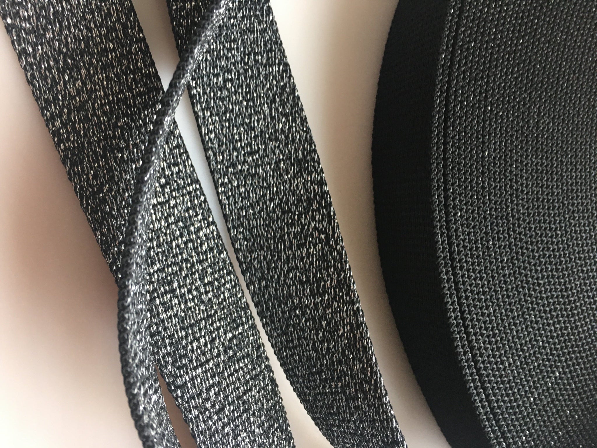 Glitter Webbing Black | SewHungryhippie