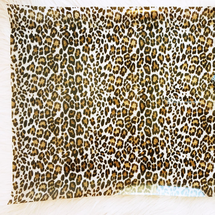 Leopard Clear Vinyl in Transparent | SewHungryhippie